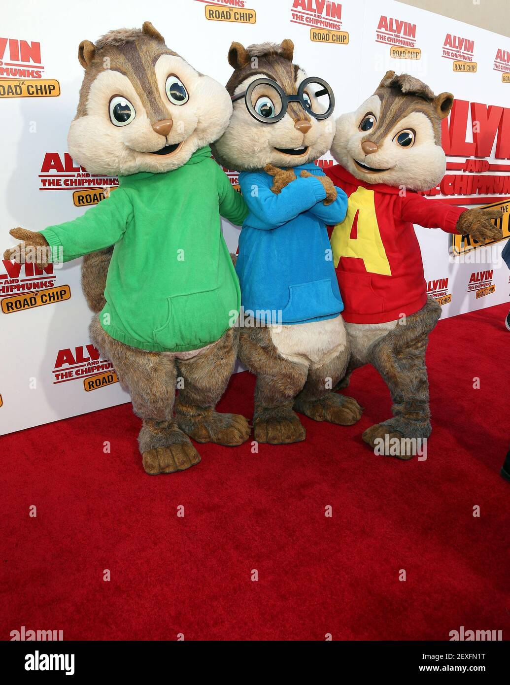 12 December 2015 - Los Angeles, California - Alvin, Simon, Theodore ...