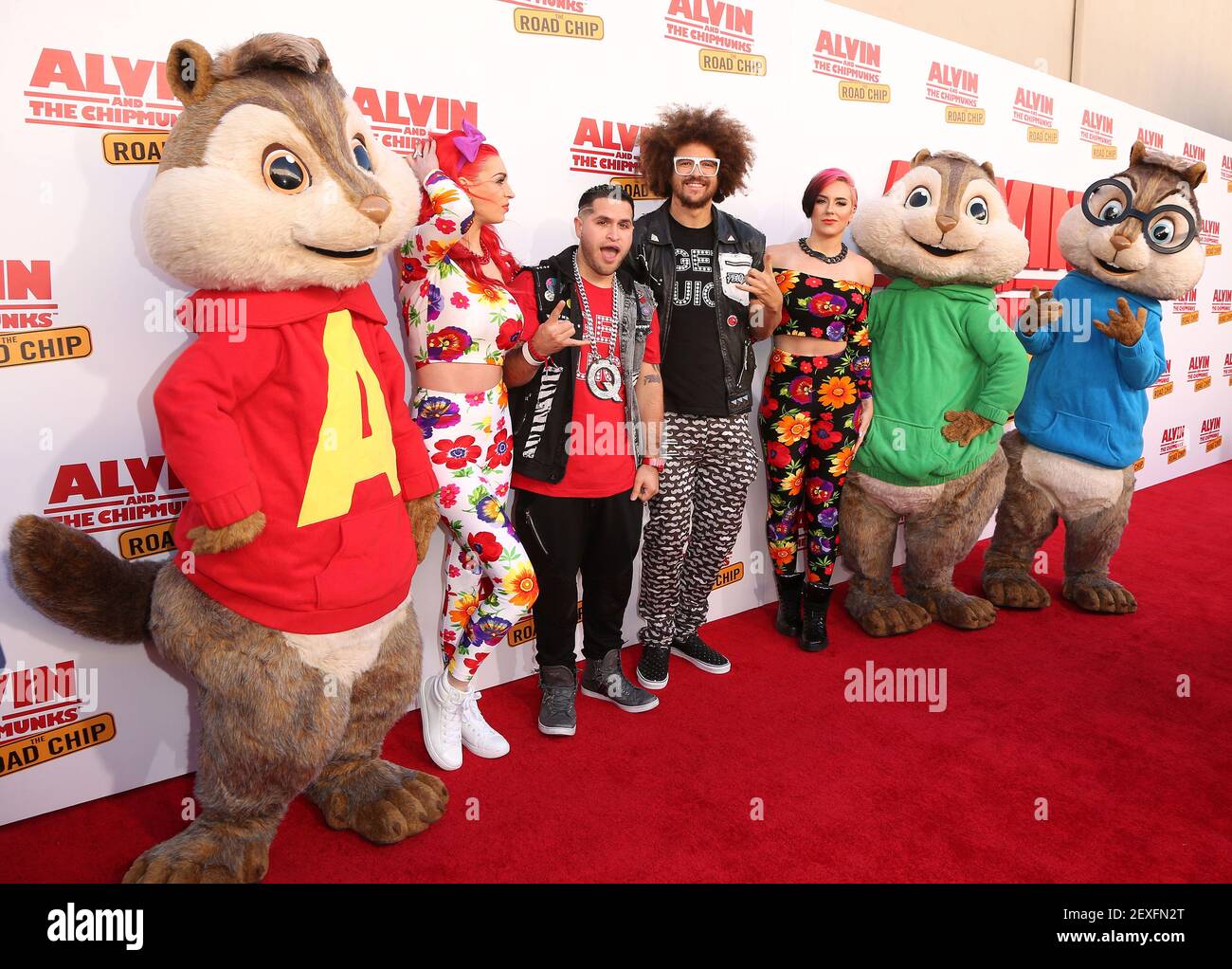 12 December 2015 - Los Angeles, California - Alvin, Redfoo, Simon ...