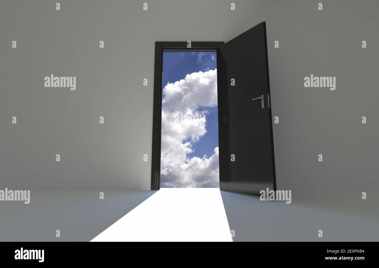 Door into the future Stock Photo - Alamy