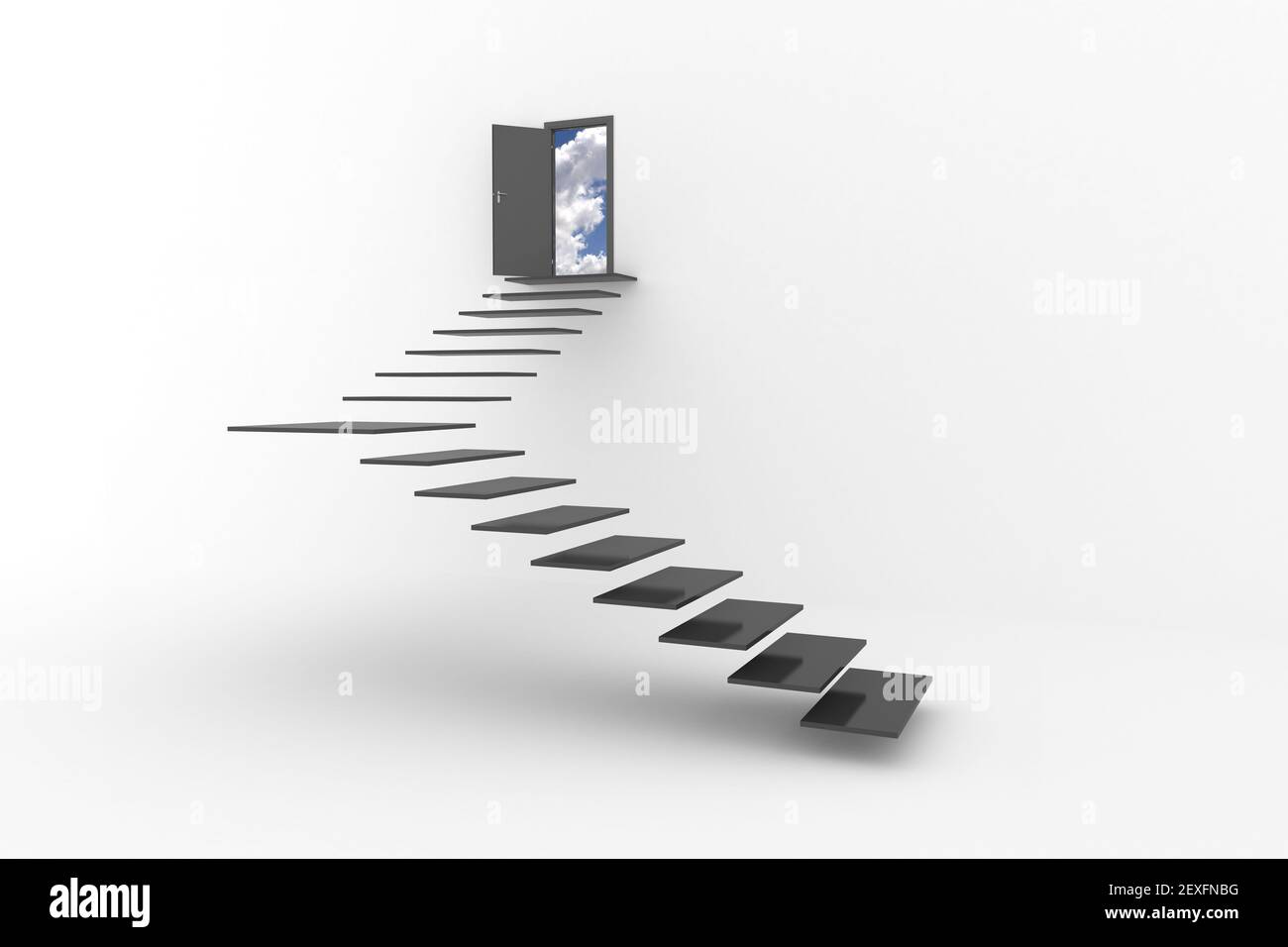 Stair steps into the future Stock Photo - Alamy