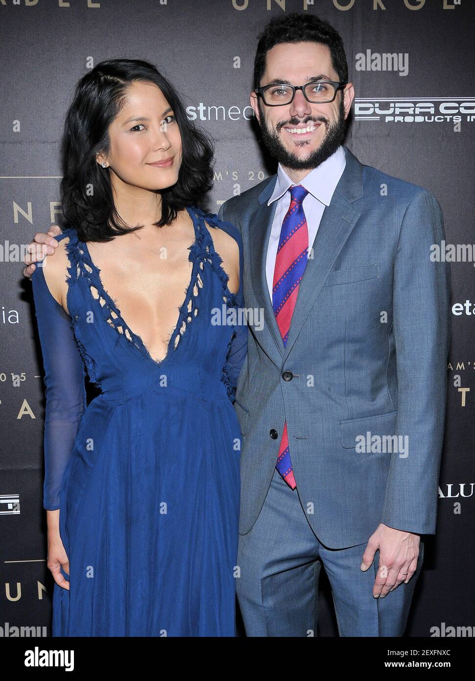 (L-R) Lynn Chen and Abe Forman-Greenwald arrives at Audrey & KoreAm's ...