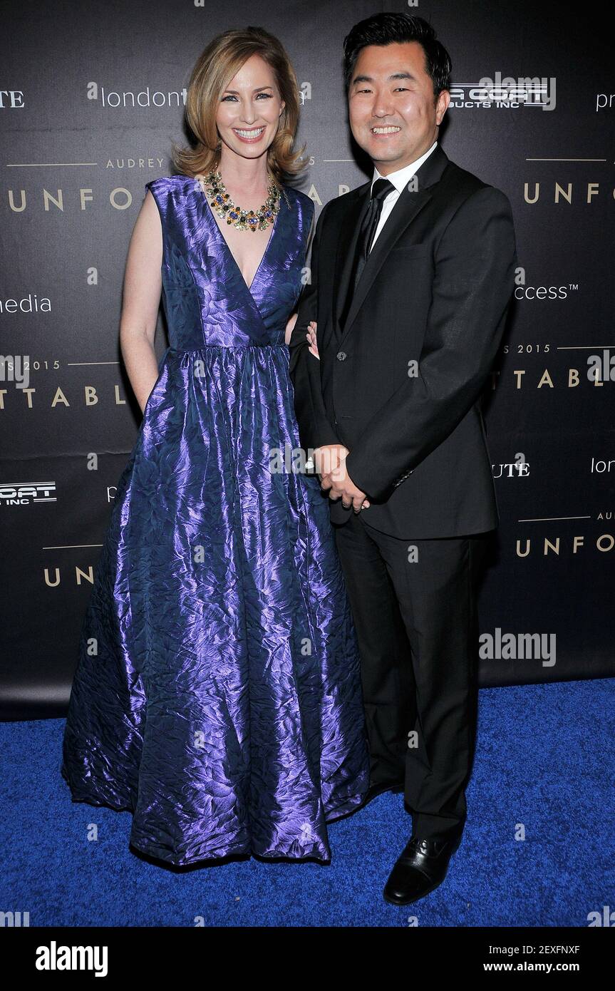 (L-R) Sarah Dusseault and David Ryu arrives at Audrey & KoreAm's 14th ...