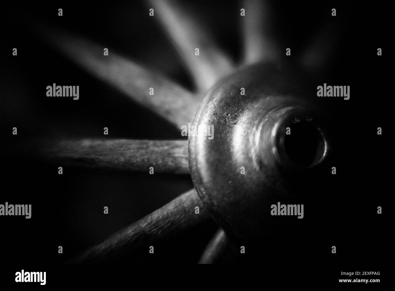 Black and white image of a wheel Stock Photo - Alamy
