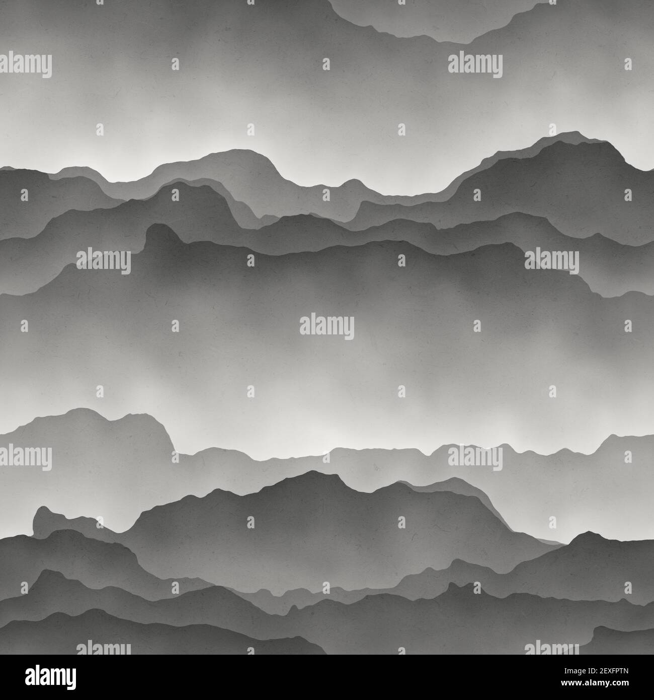 Seamless gray mountains fading into fog print Stock Photo - Alamy