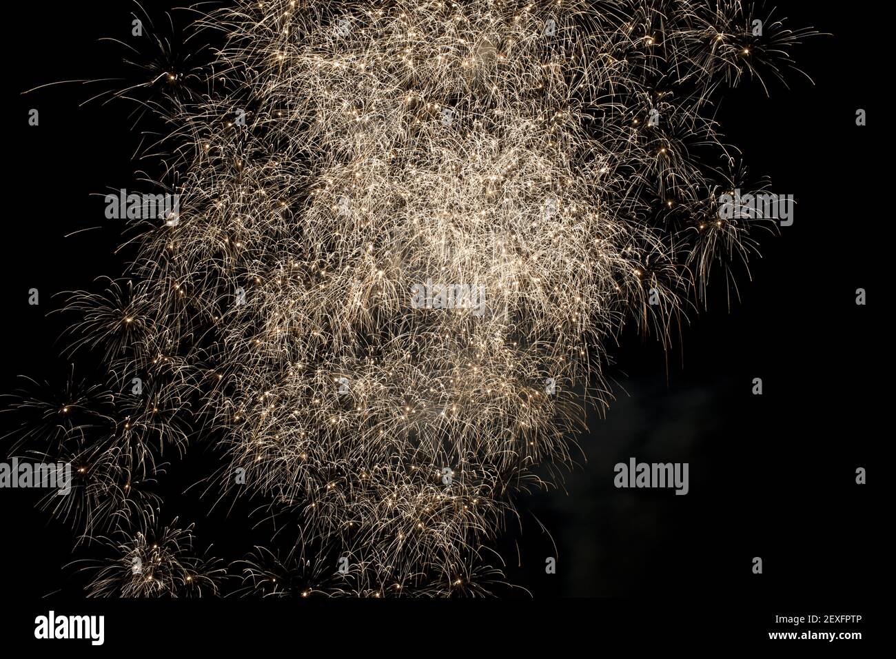 Cloud of fireworks Stock Photo - Alamy