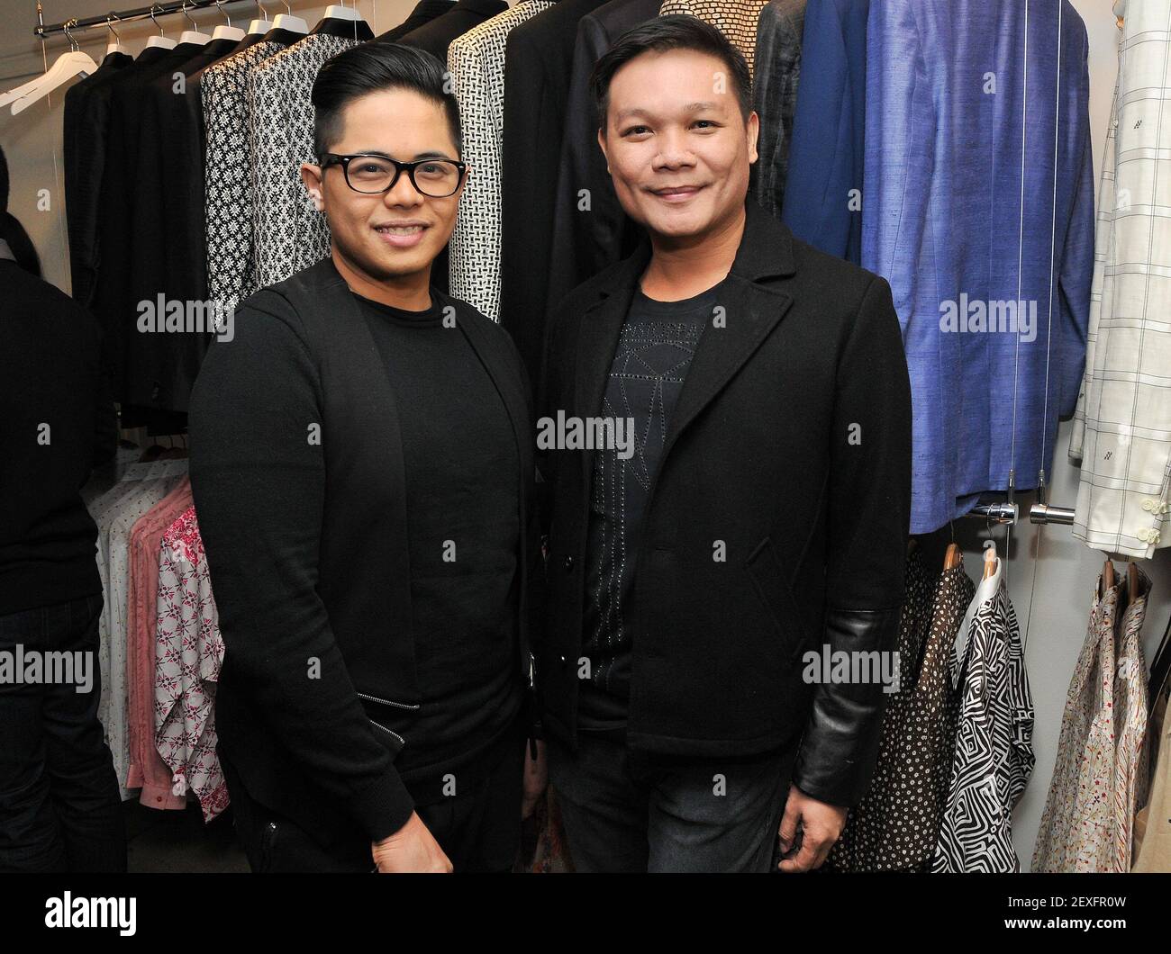 (L-R) Fashion Designer Mark Bessie Besana and Jonas Antonio Gaffud of ...