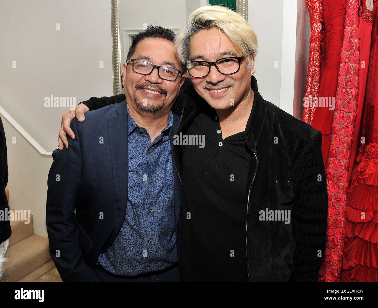 (L-R) HFPA Member Ruben Nepales and Fashion Designer Alan del Rosario ...