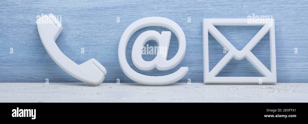 Contact Us Office Inbox Email Concept Icons Stock Photo - Alamy