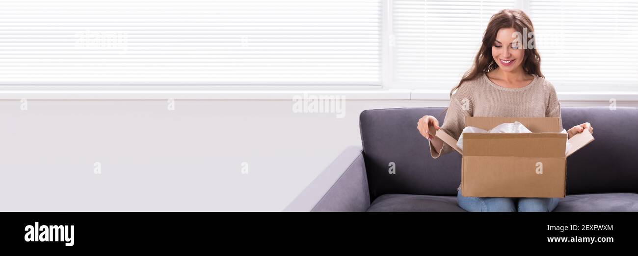 Woman package hi-res stock photography and images - Alamy