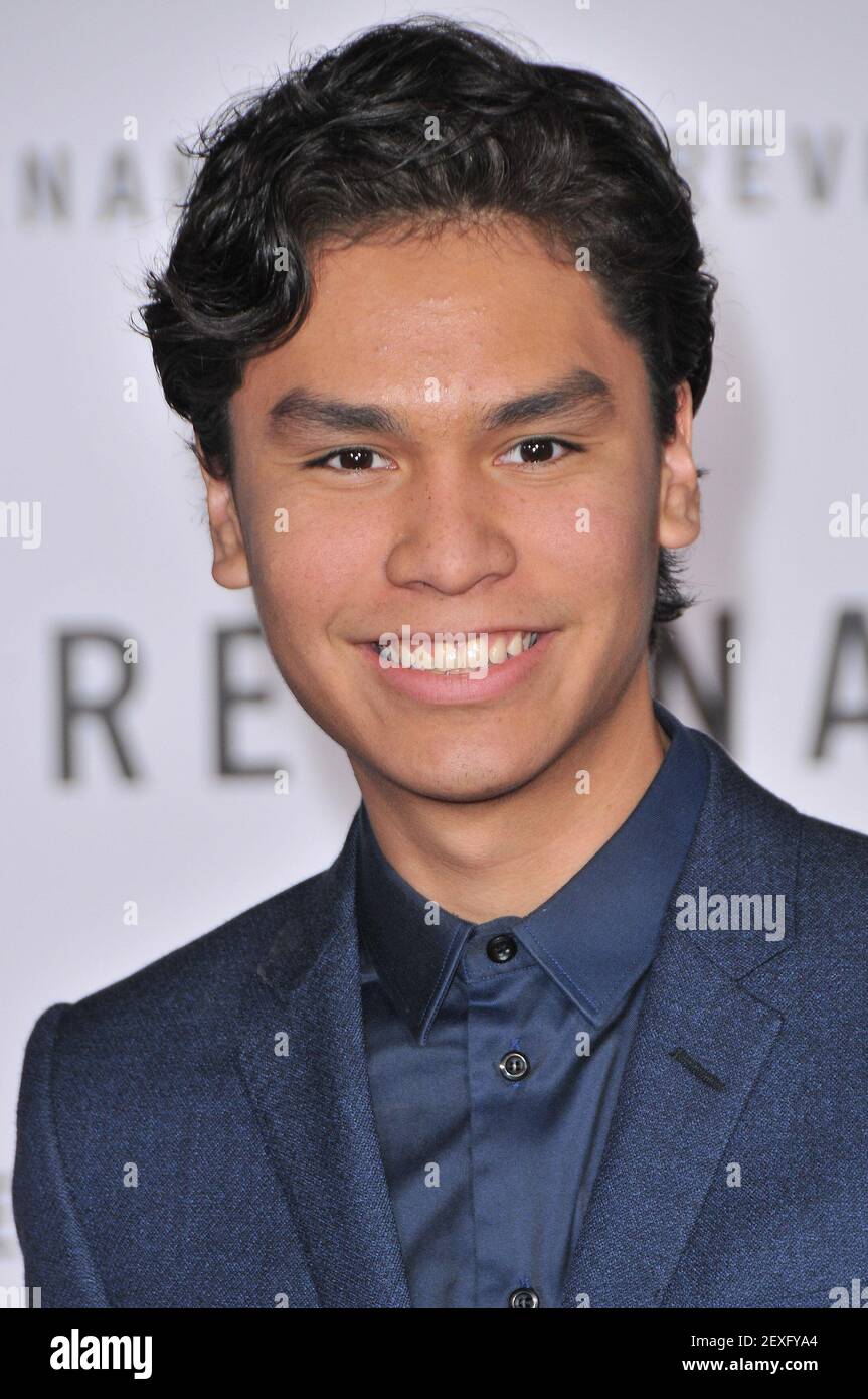 Forrest Goodluck arrives at the "The Revenant" World Premiere held at ...