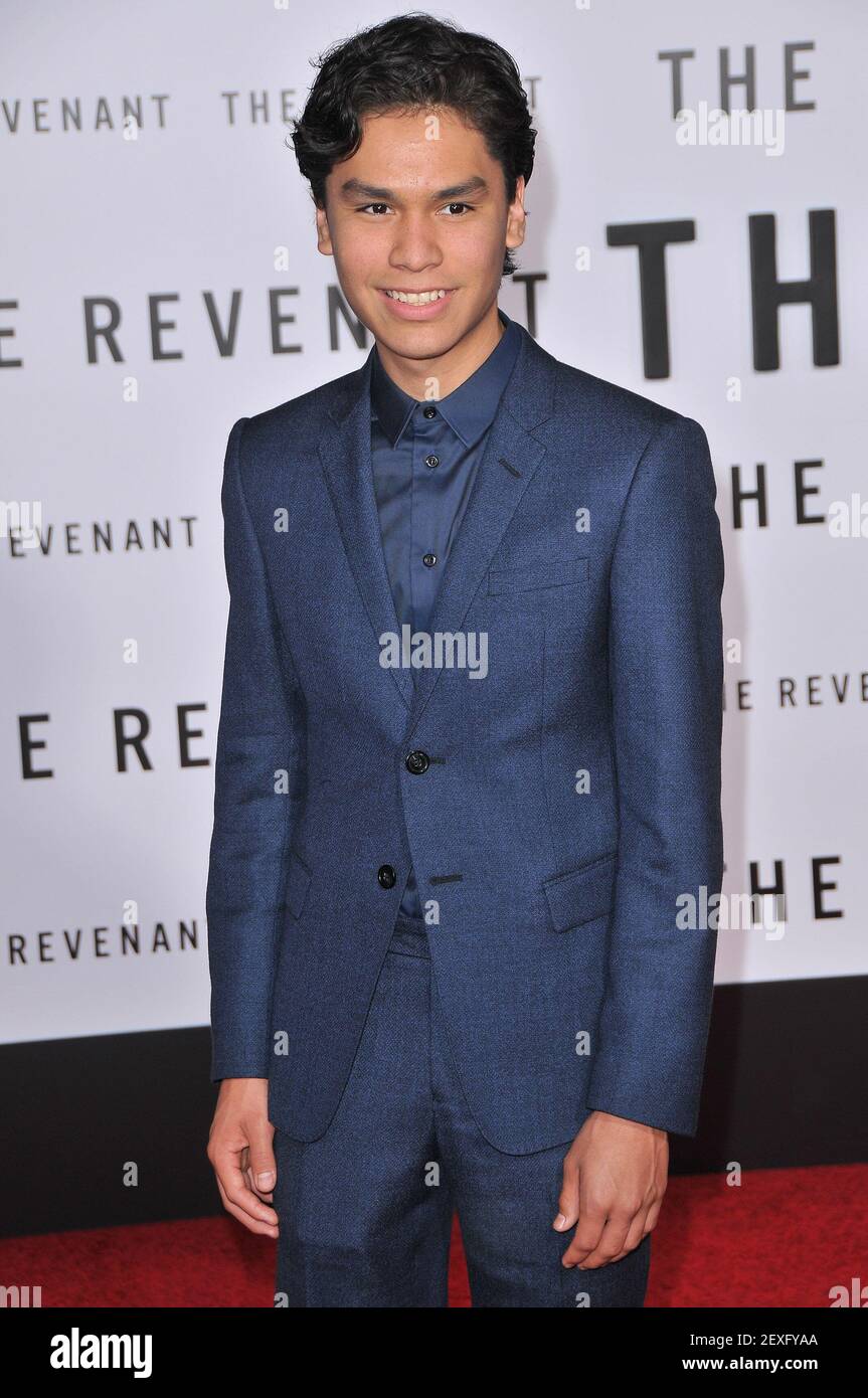 Forrest Goodluck arrives at the "The Revenant" World Premiere held at ...