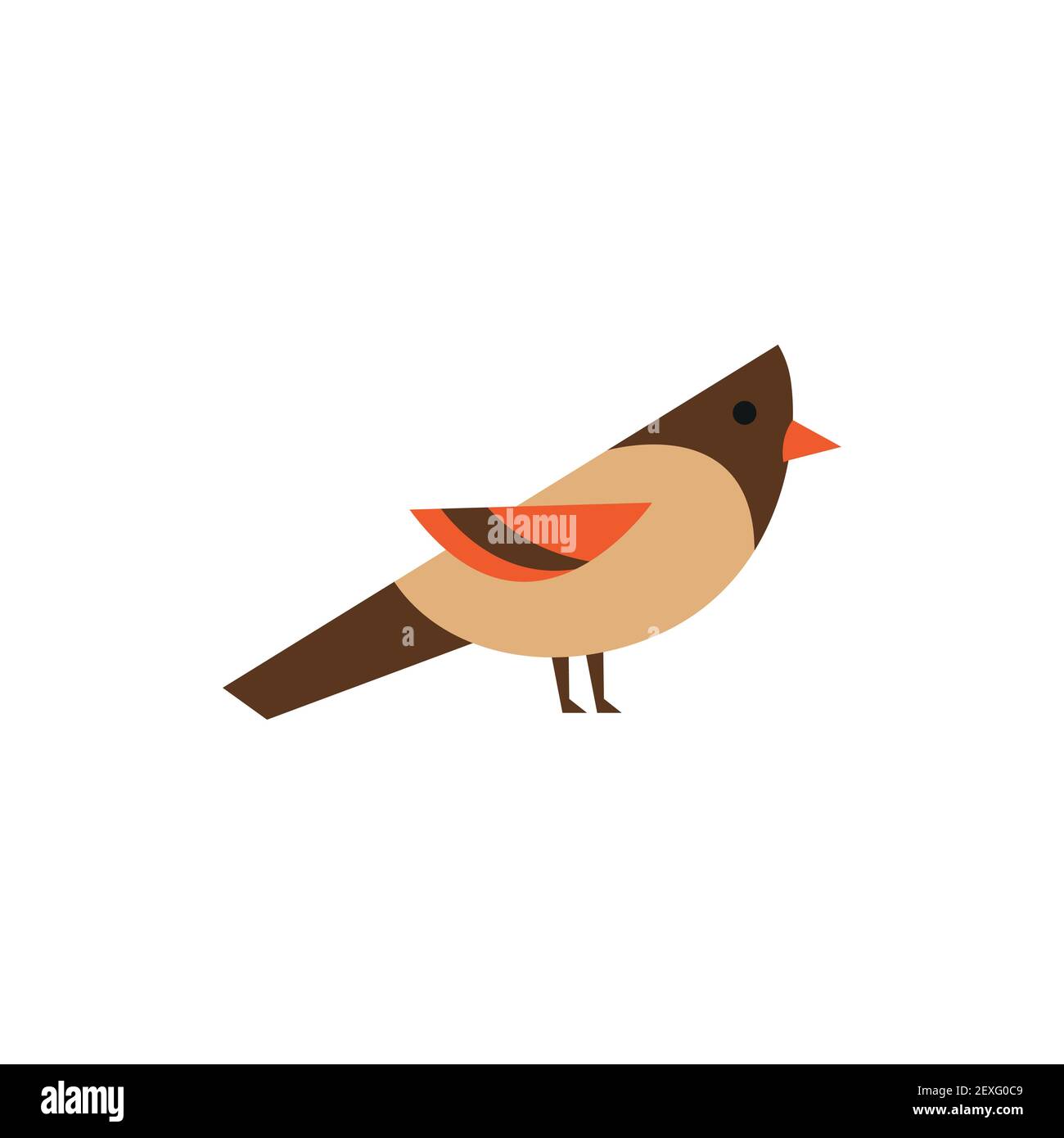 Sparrow. Icon. Simple style. Vector illustration isolated on white ...