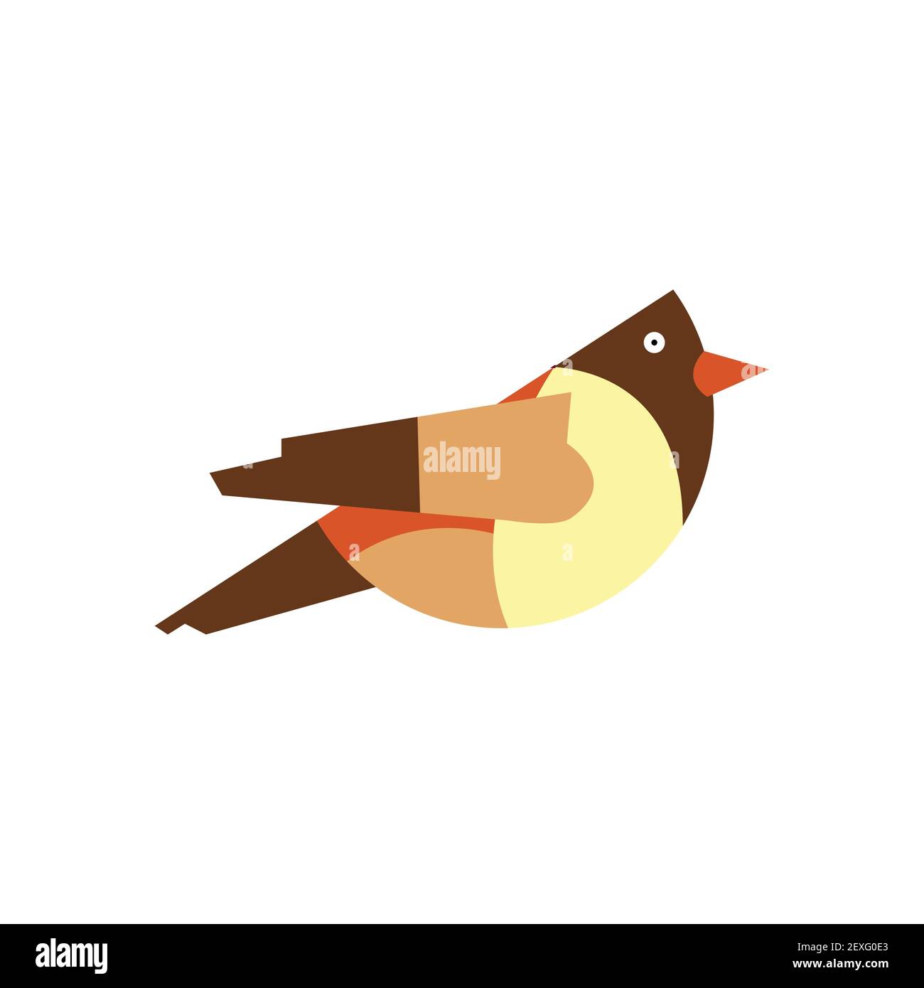 Sparrow. Icon. Simple style. Vector illustration isolated on white ...