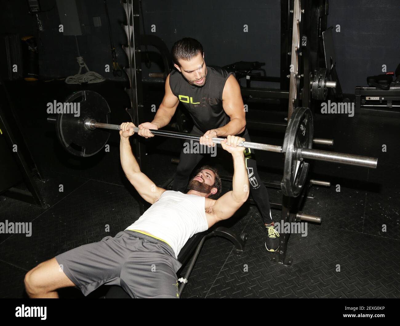 Actor Gabriel Rossi and Darian Alvarez are seen at DLAB team on ...