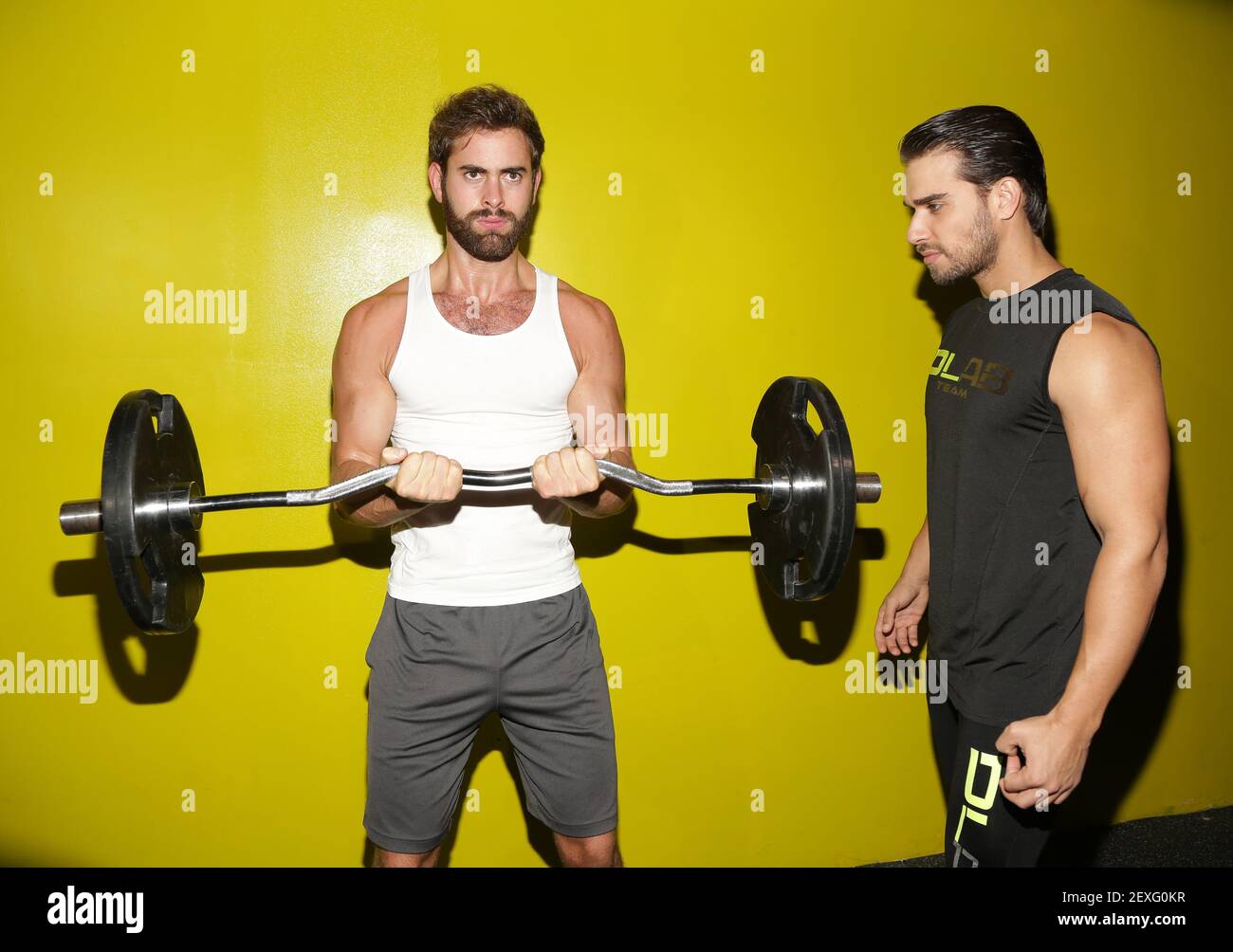 Actor Gabriel Rossi and trainer Darian Alvarez are seen training at ...