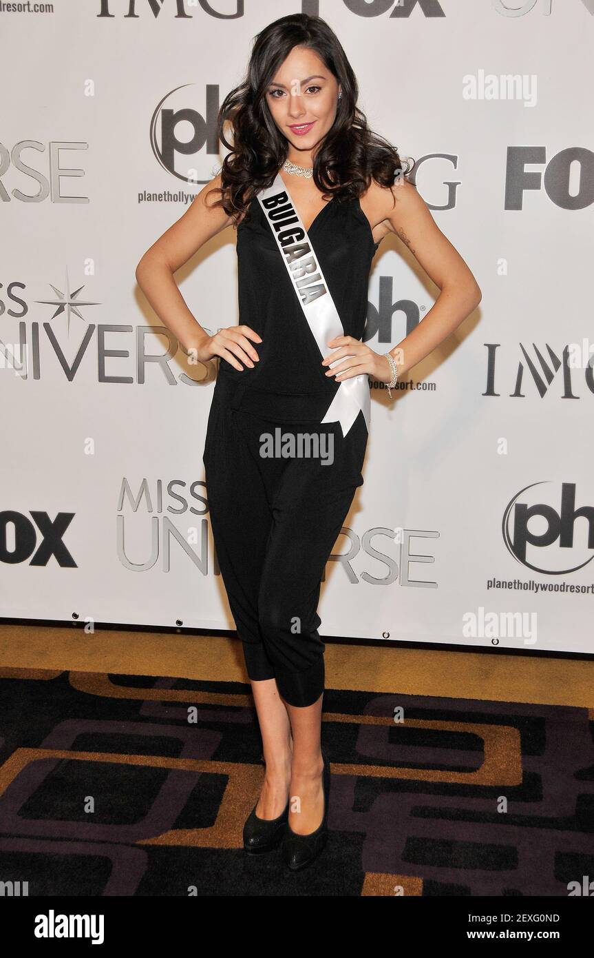 Miss Bulgaria Radostina Todorova at the Miss Universe 2015 Press Junket ...