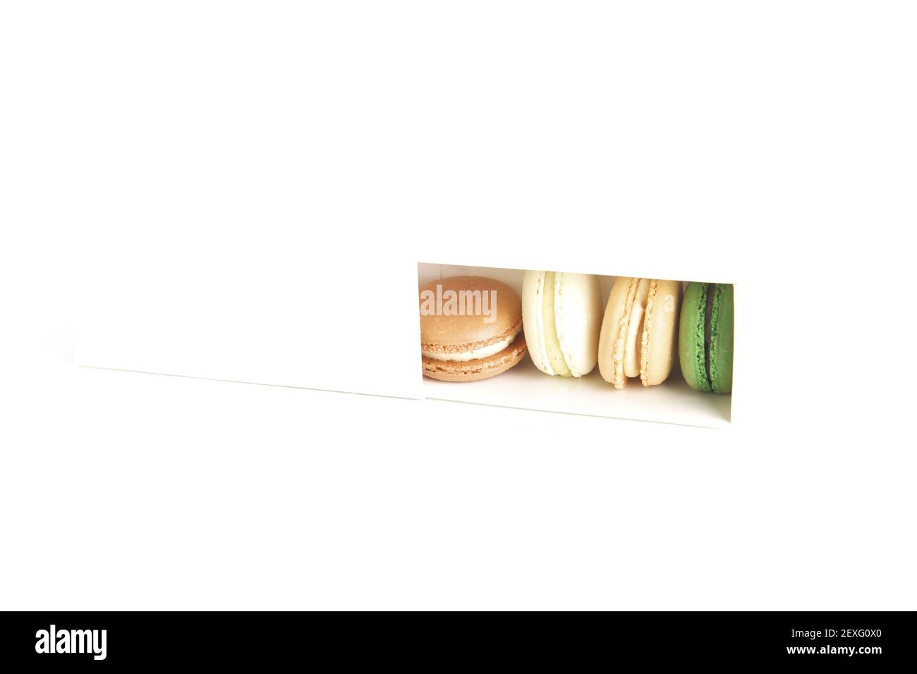 Box of macaroons Cut Out Stock Images & Pictures - Alamy