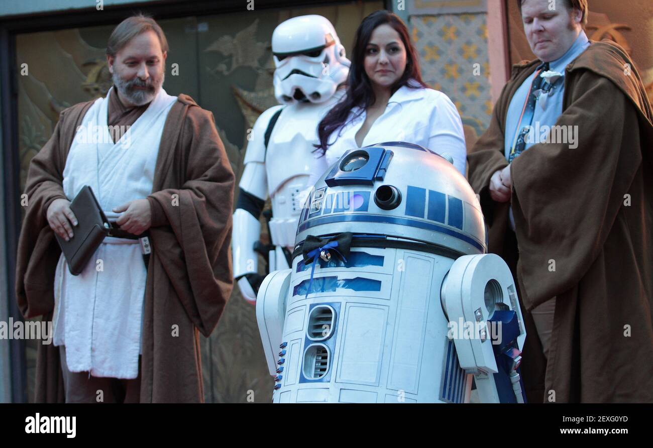 Obi-Shawn Crosby, R2-D2 attends A Star Wars Themed Wedding held at TCL ...