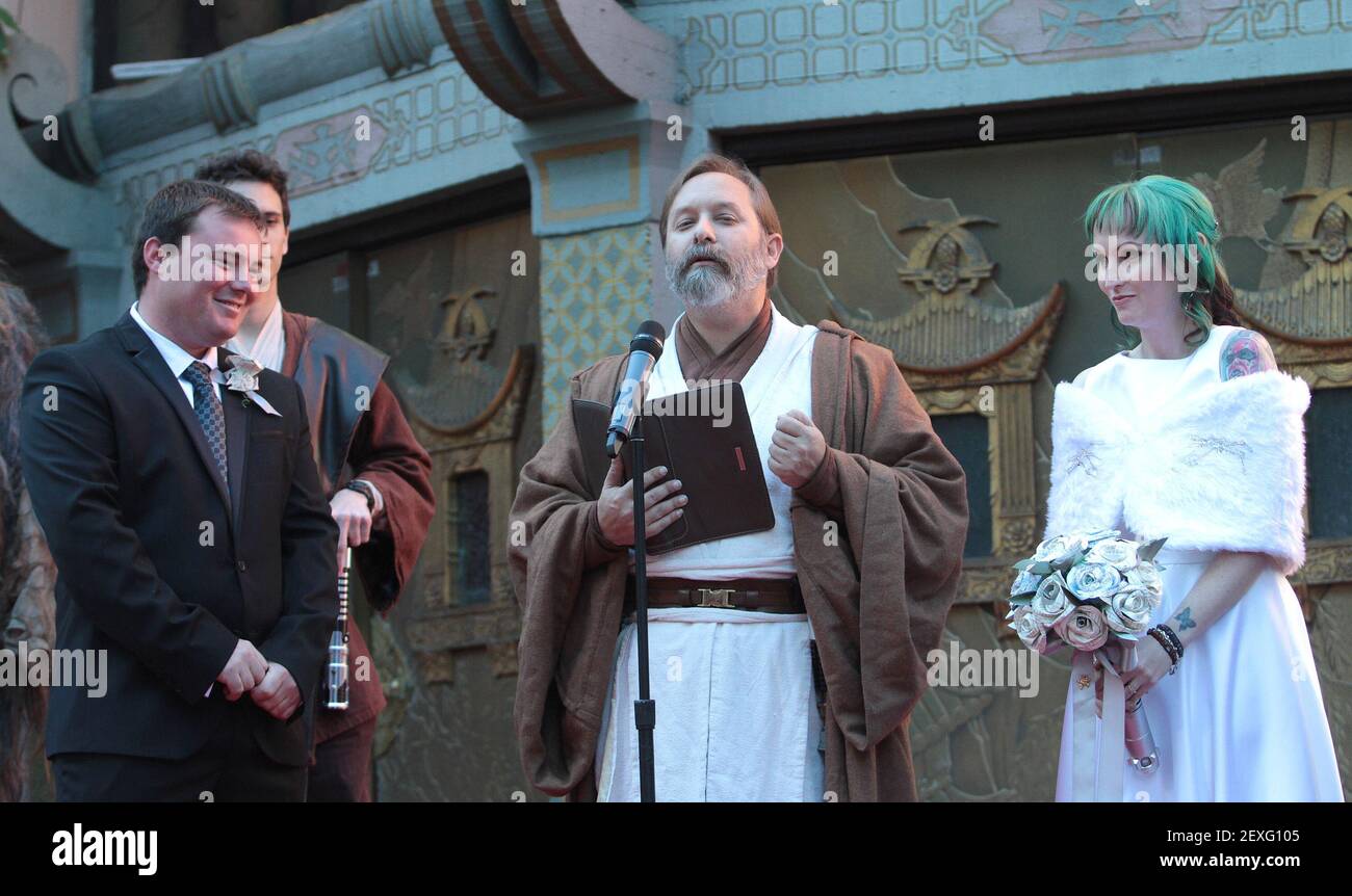 Andrew Porters, Caroline Ritter attends A Star Wars Themed Wedding held ...