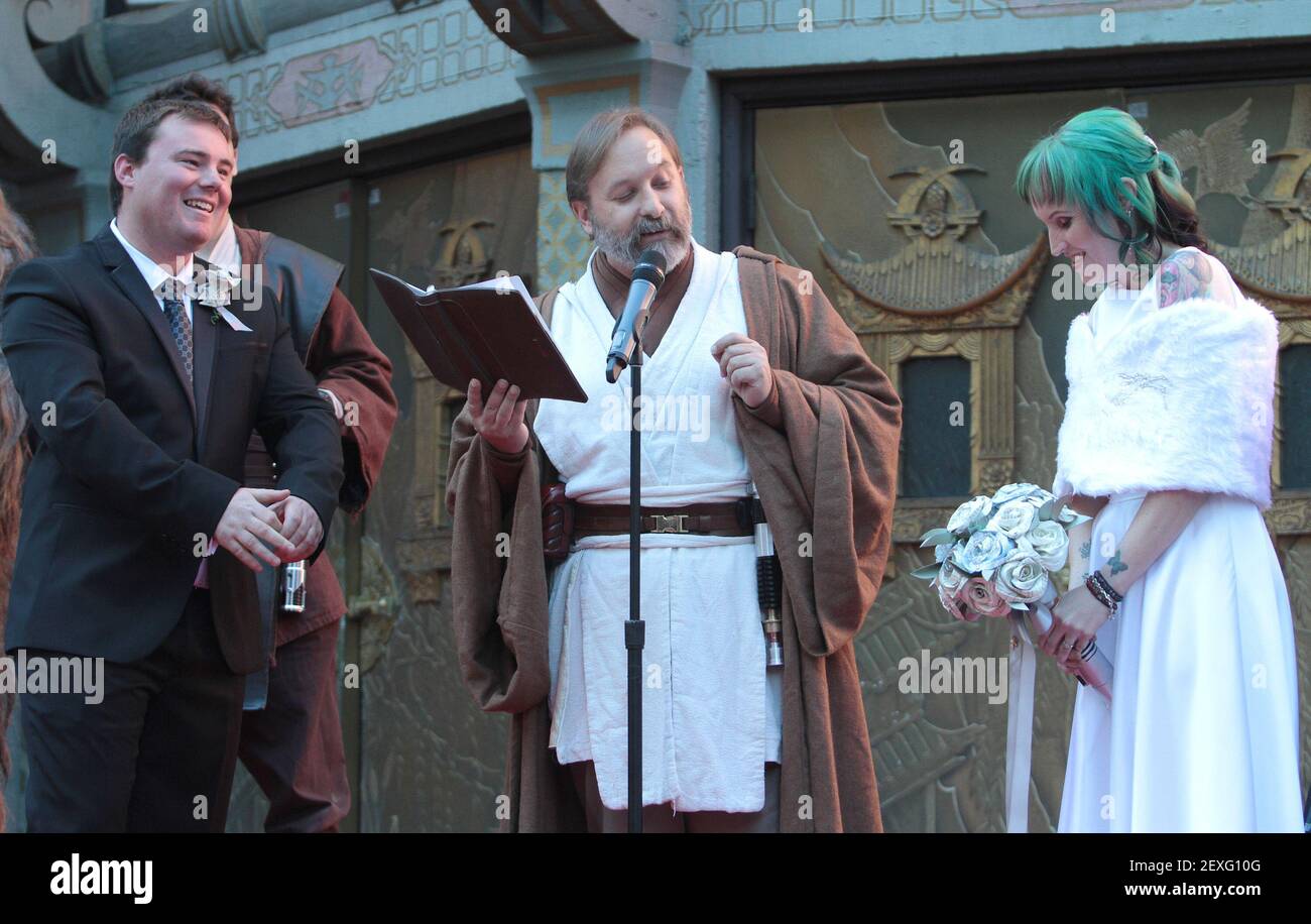 Andrew Porters, Caroline Ritter attends A Star Wars Themed Wedding held ...