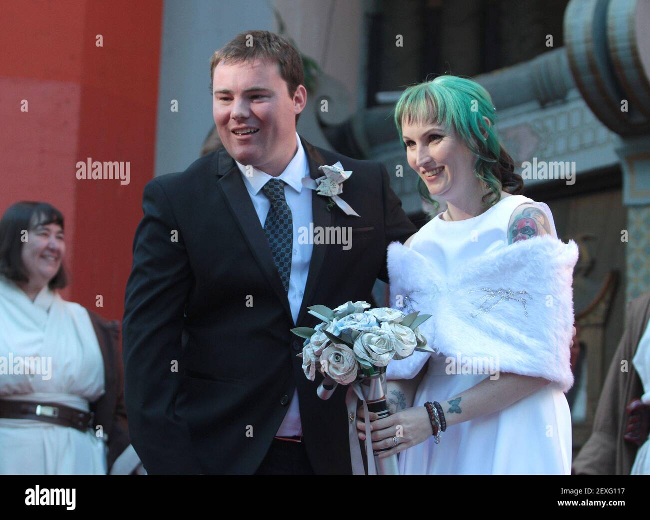 Andrew Porters, Caroline Ritter attends A Star Wars Themed Wedding held ...