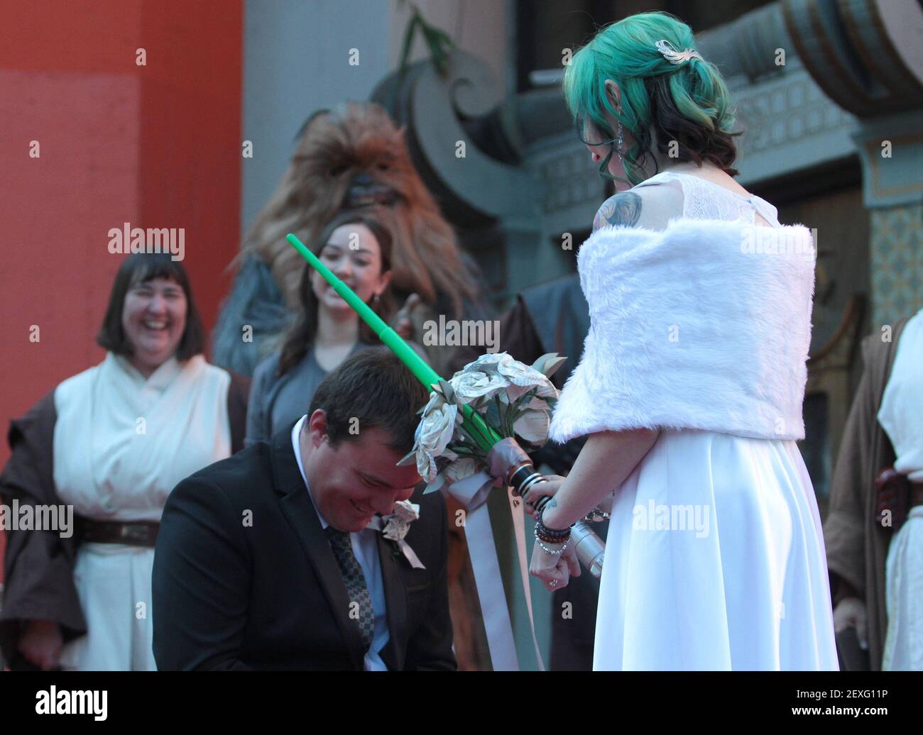 Andrew Porters, Caroline Ritter attends A Star Wars Themed Wedding held ...