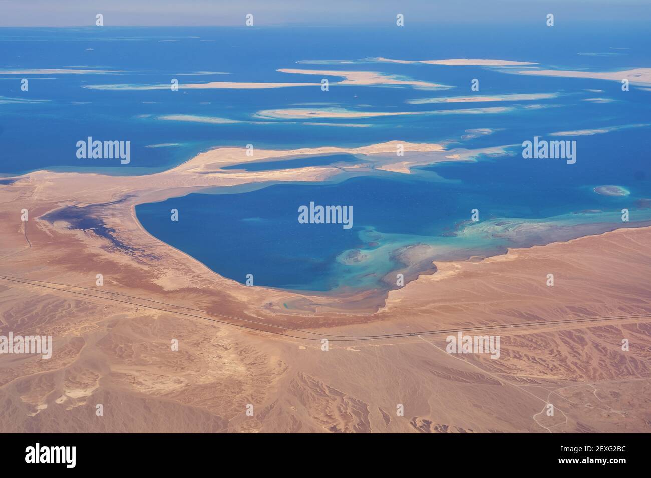 Red sea coast in the southern part of the Gulf of Suez north of ...