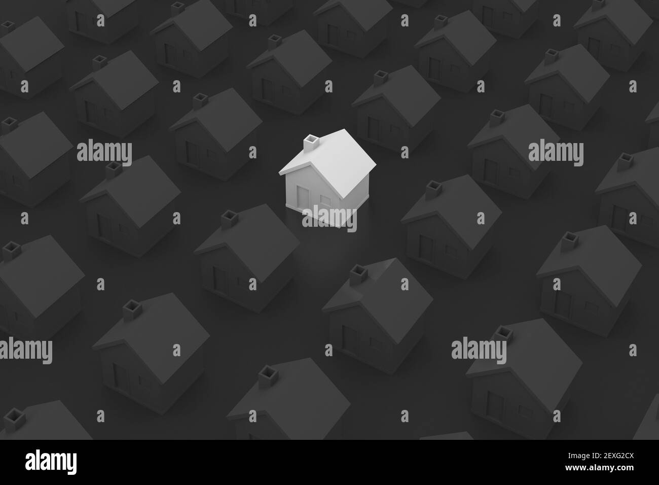 Houses in line Stock Photo - Alamy