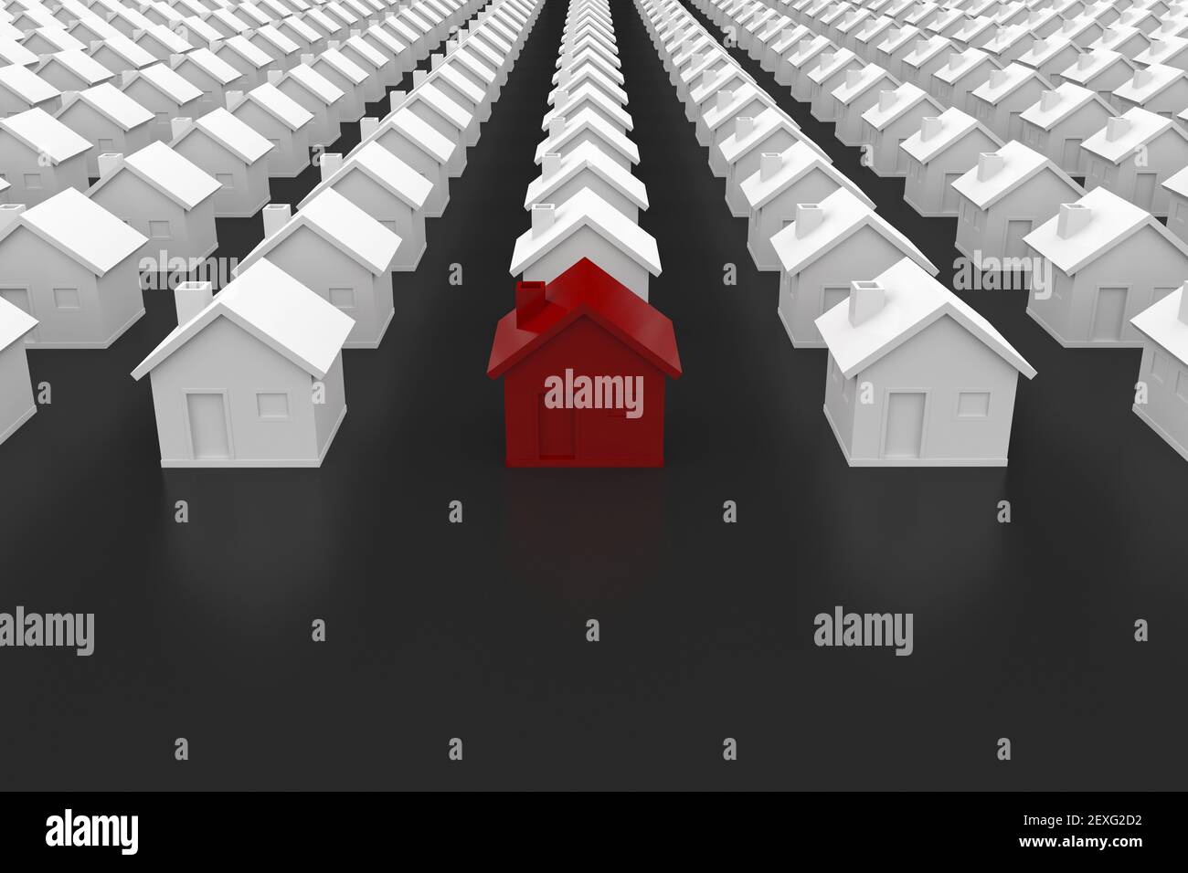 Houses in line Stock Photo - Alamy