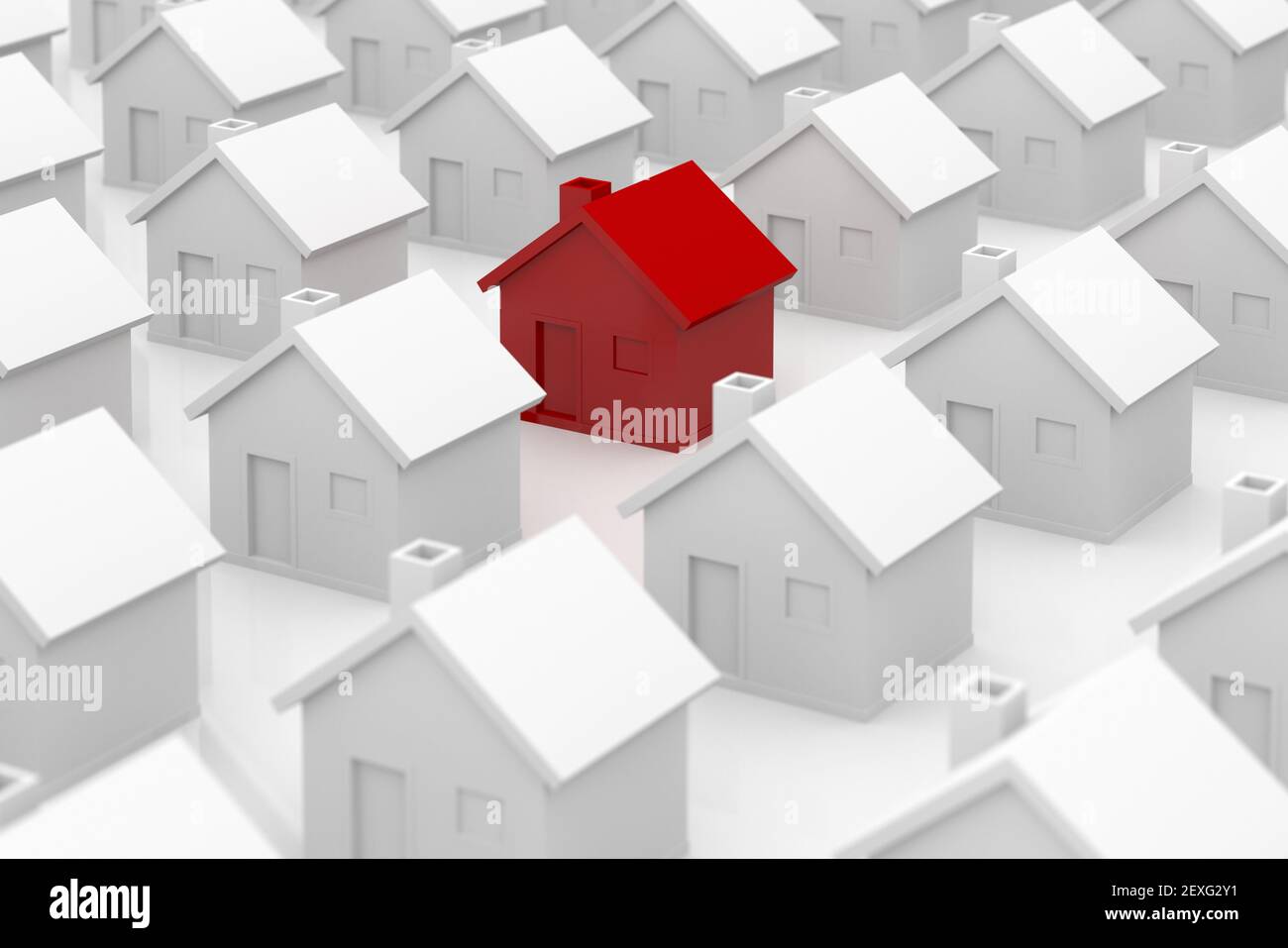 Houses in line Stock Photo - Alamy