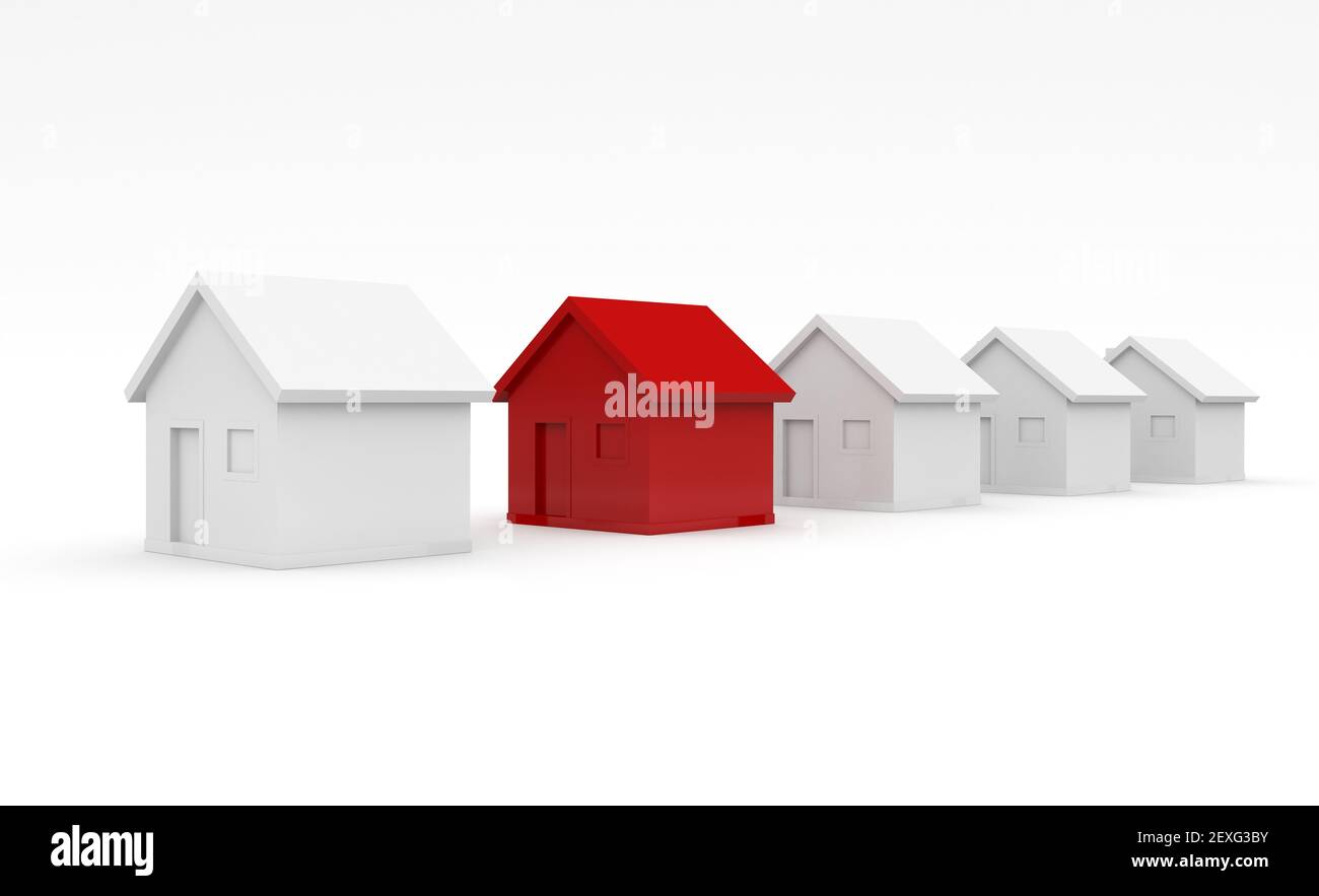 Houses in line Stock Photo - Alamy