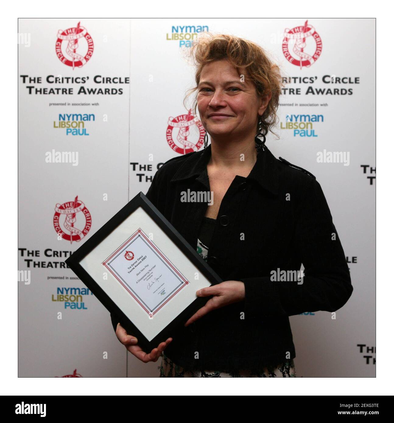 The Critics Circle Award 2007 winners pose after recieving their awards ...