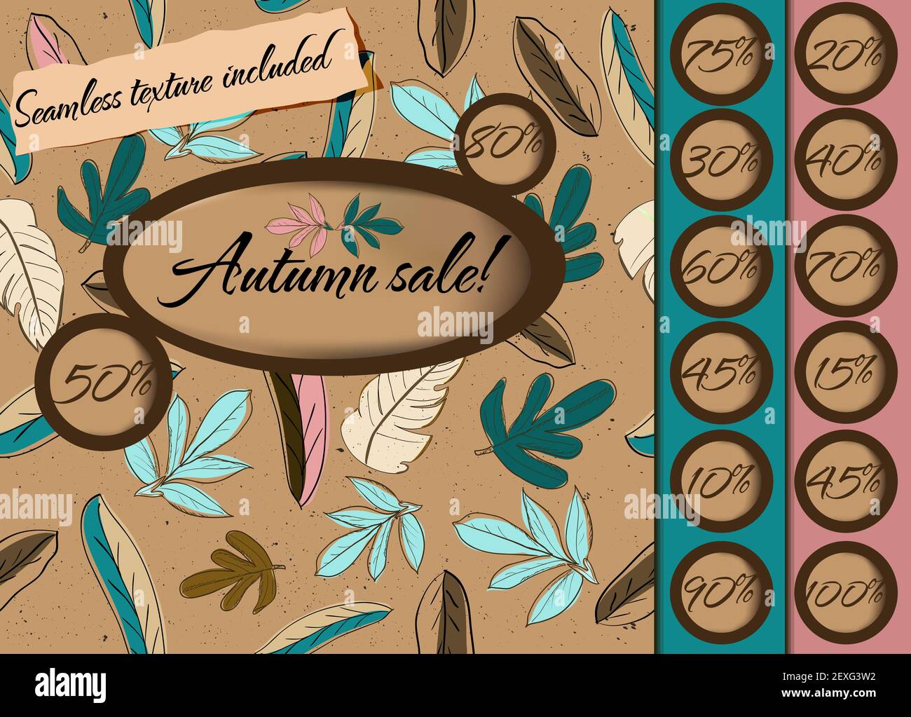 Autumn discount offer poster hi-res stock photography and images - Alamy
