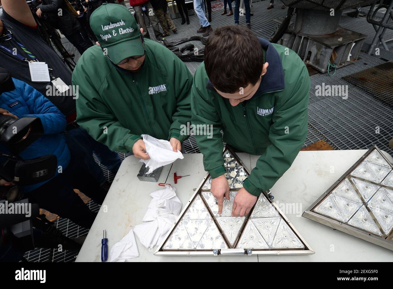 (L-R) Nick Bonavita and Jason Andrle, of Landmark Signs & Electric ...