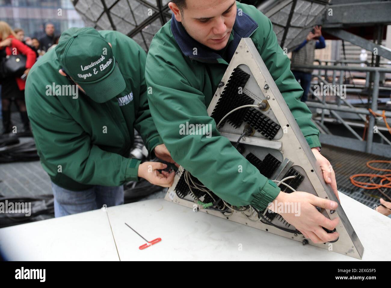 (L-R) Nick Bonavita and Jason Andrle, of Landmark Signs & Electric ...