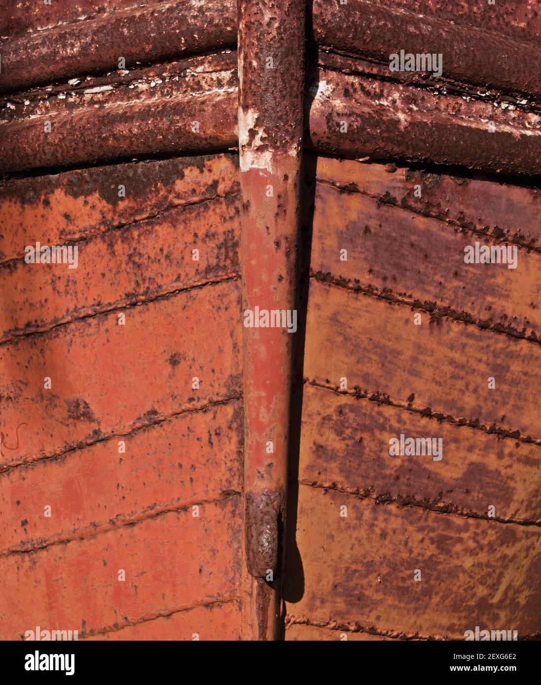 Tip of Rusted Boat Stock Photo - Alamy