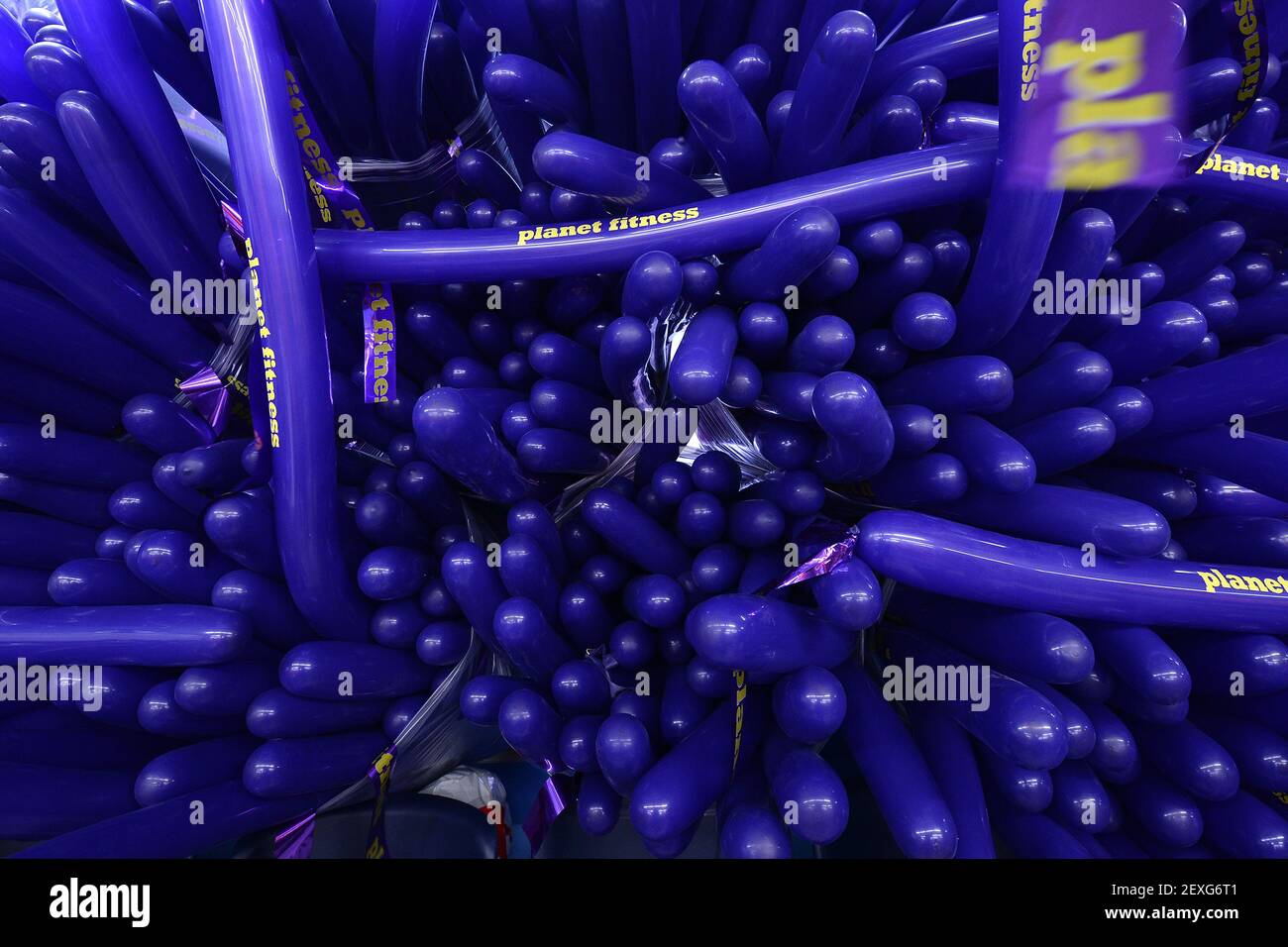 Some of the twenty-five thousand balloons prepared by mbers of the ...