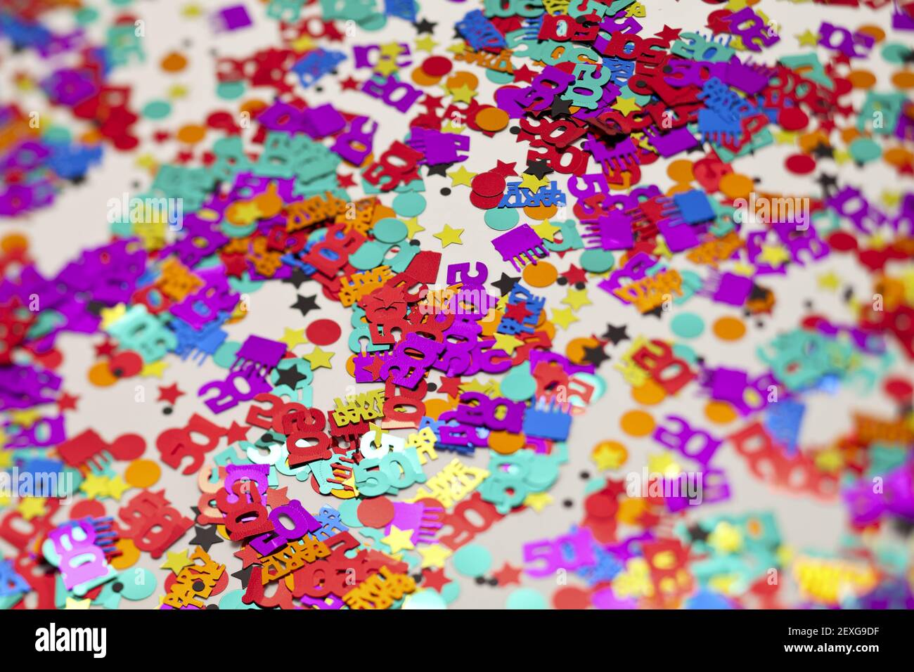 Scattered cutout lettering Stock Photo - Alamy