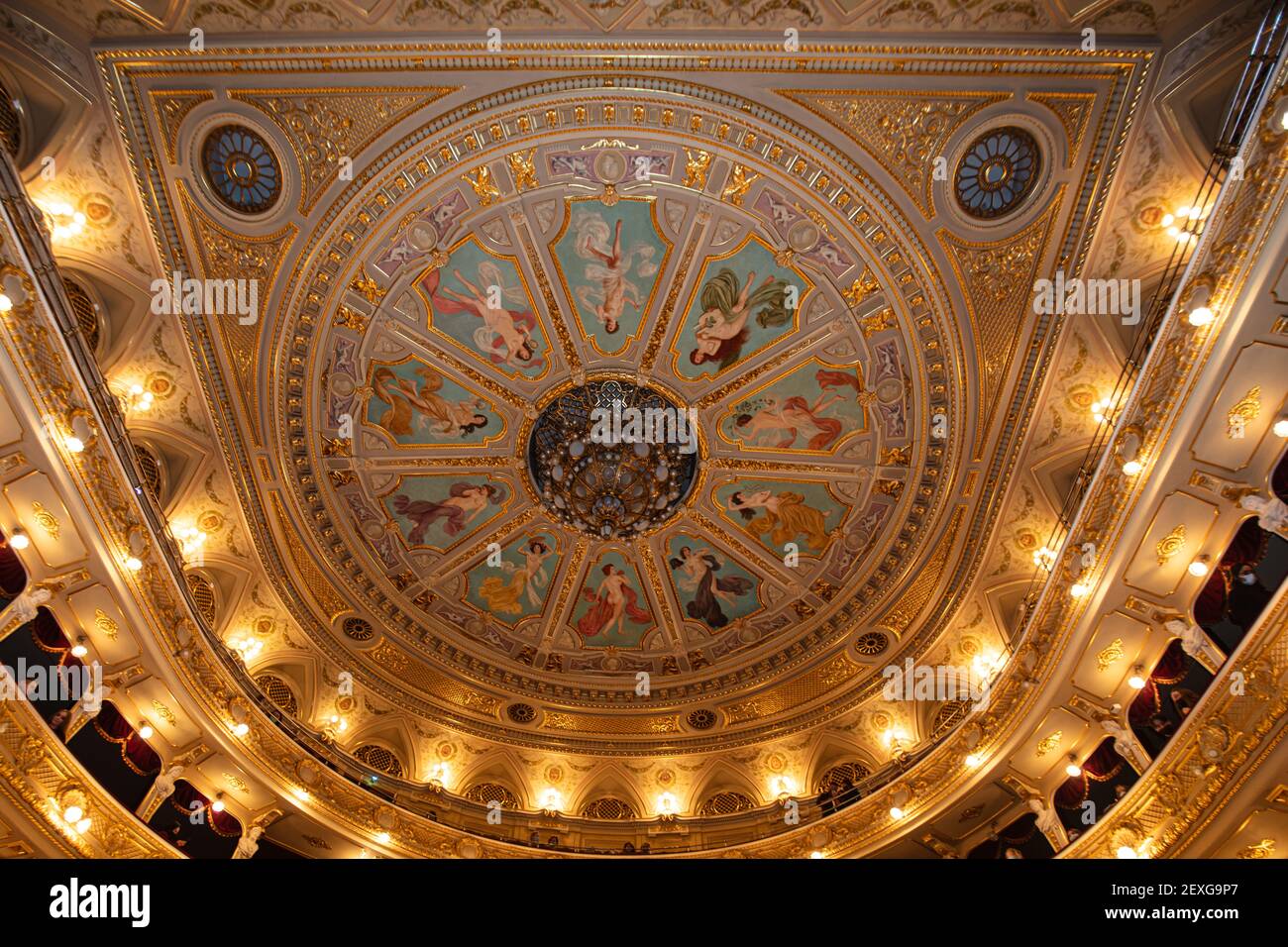 Lviv, Ukraine - March 4, 2021: Lviv opera house interior Stock Photo ...