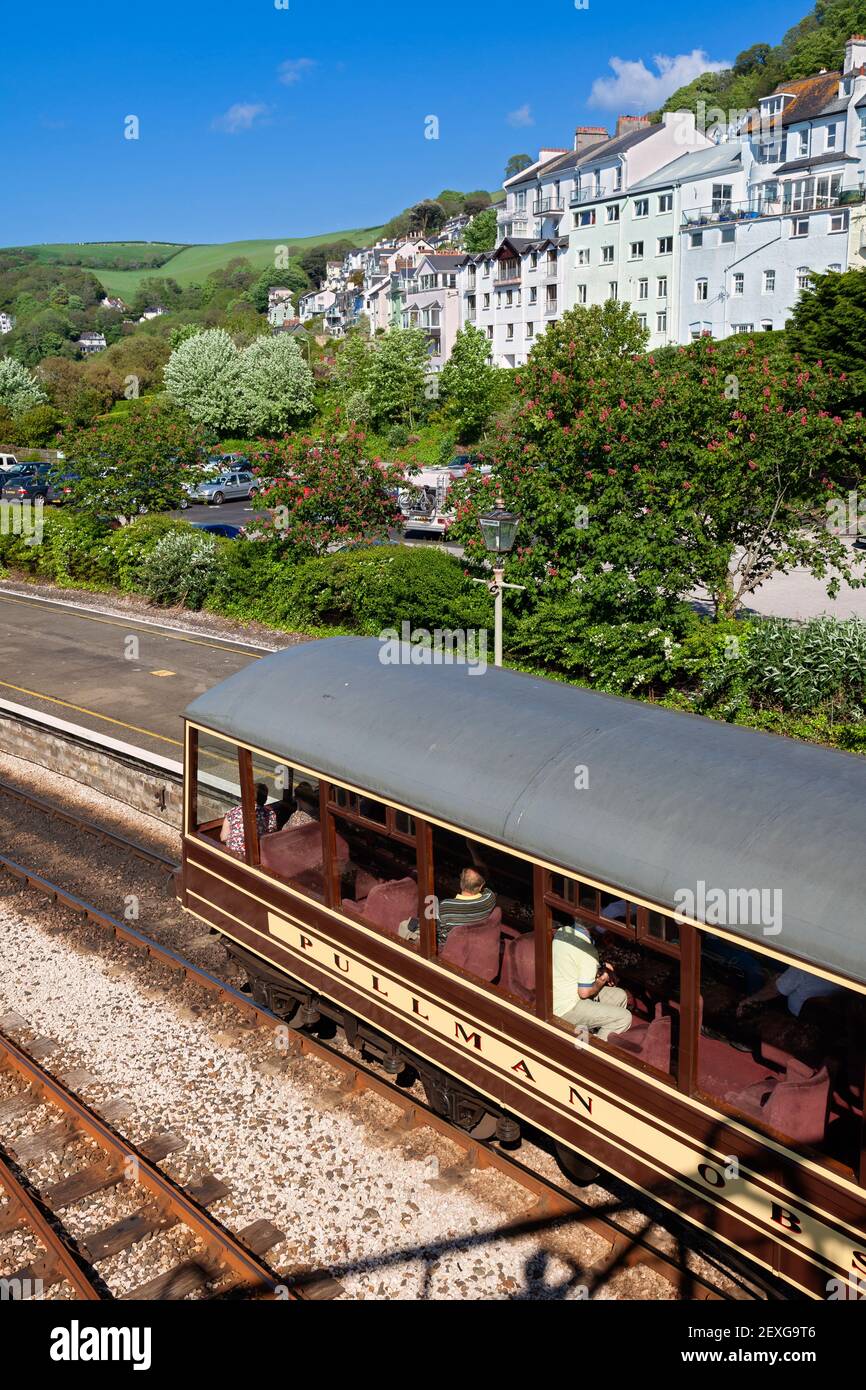 England, Devon, Kingswear Station with 'Devon Belle' Pullman ...