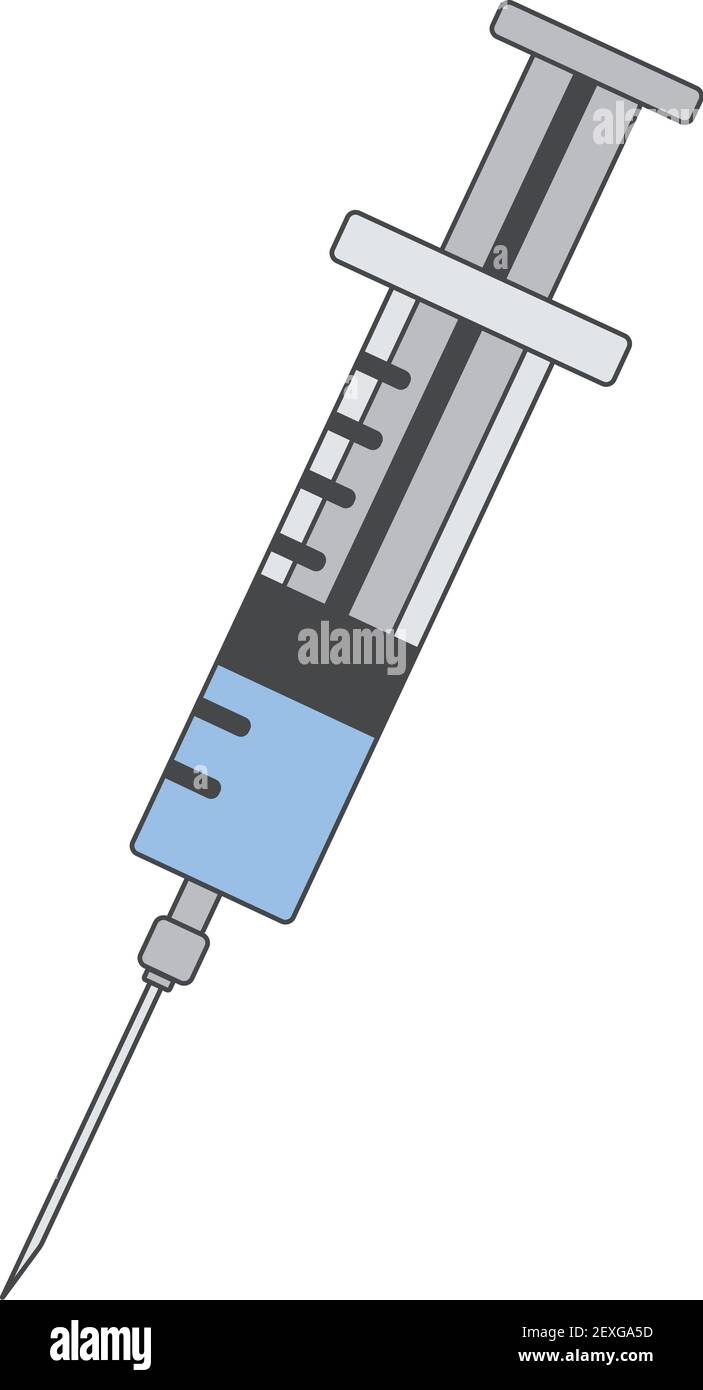 great single medical injection vector illustration Stock Photo - Alamy