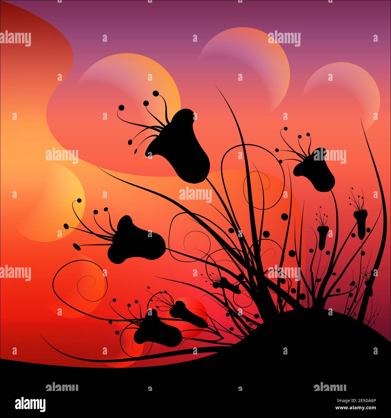 Modern flower vector hi-res stock photography and images - Alamy