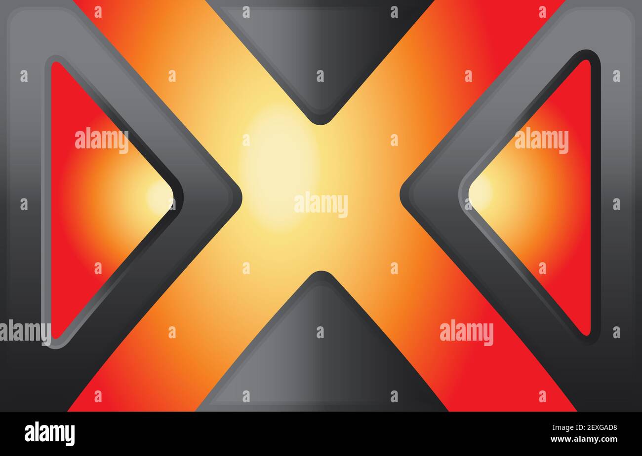 Black triangles and orange cross Stock Photo - Alamy