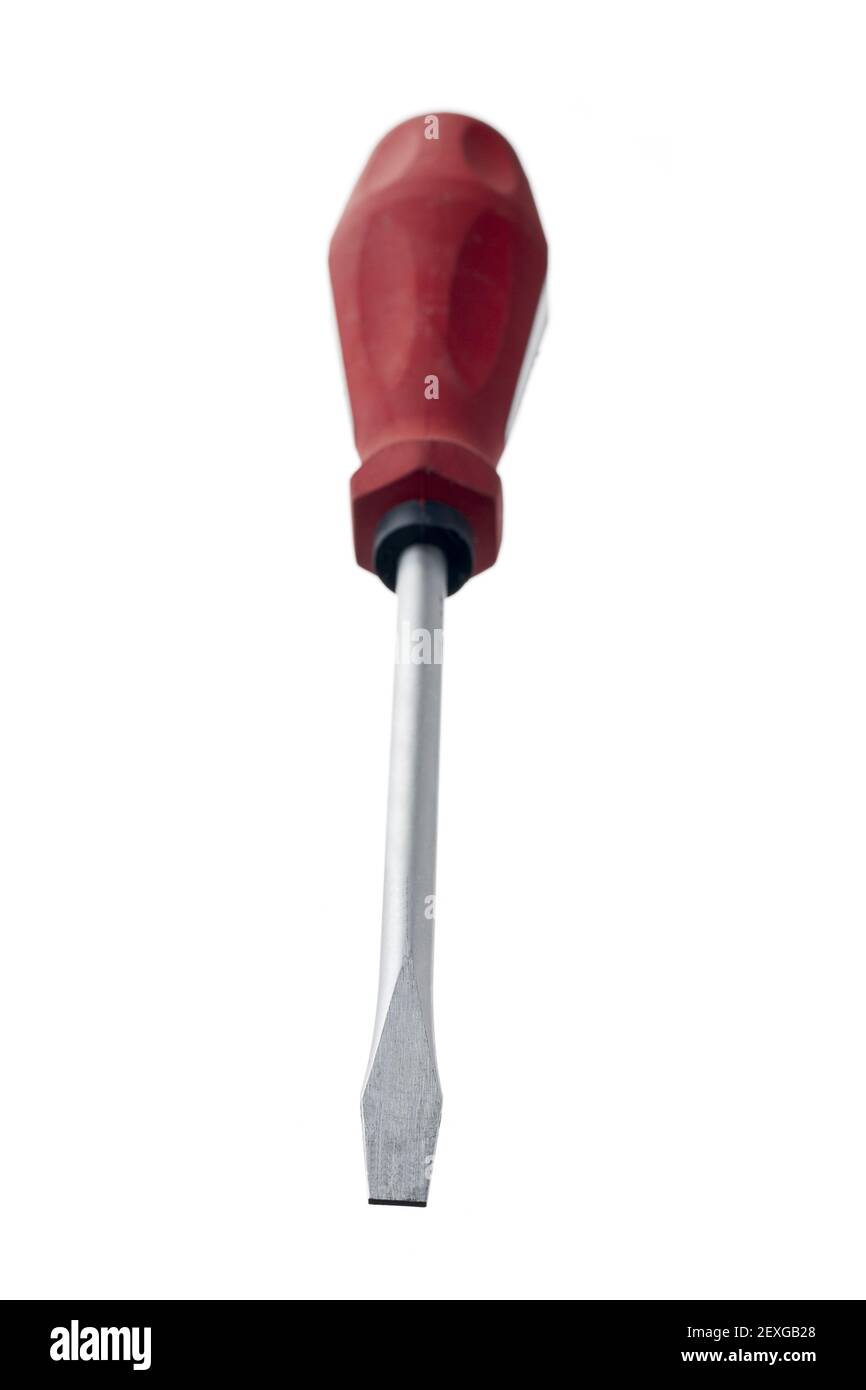 Red metallic screw driver Stock Photo - Alamy