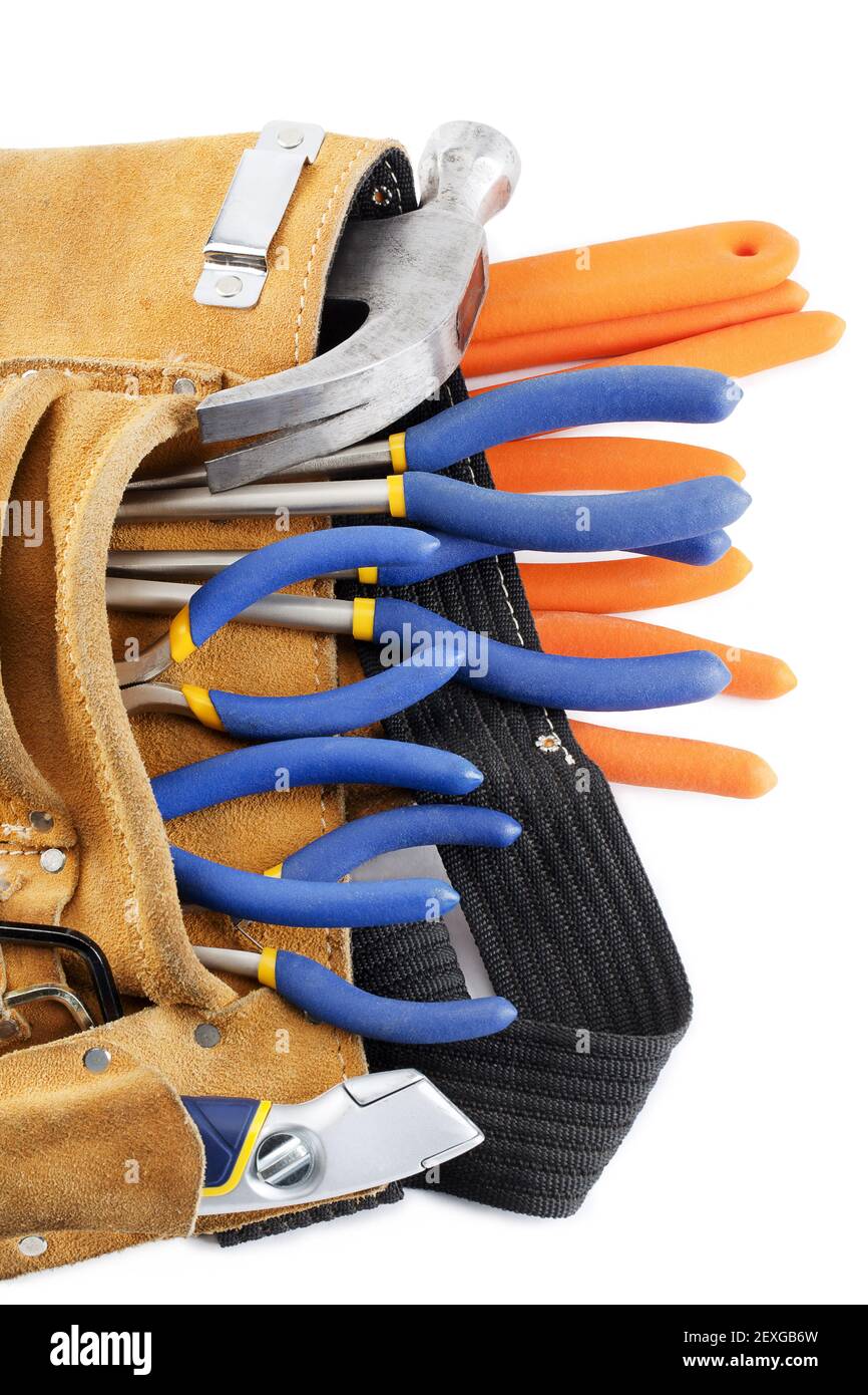 Close up shot of tool belt Stock Photo - Alamy