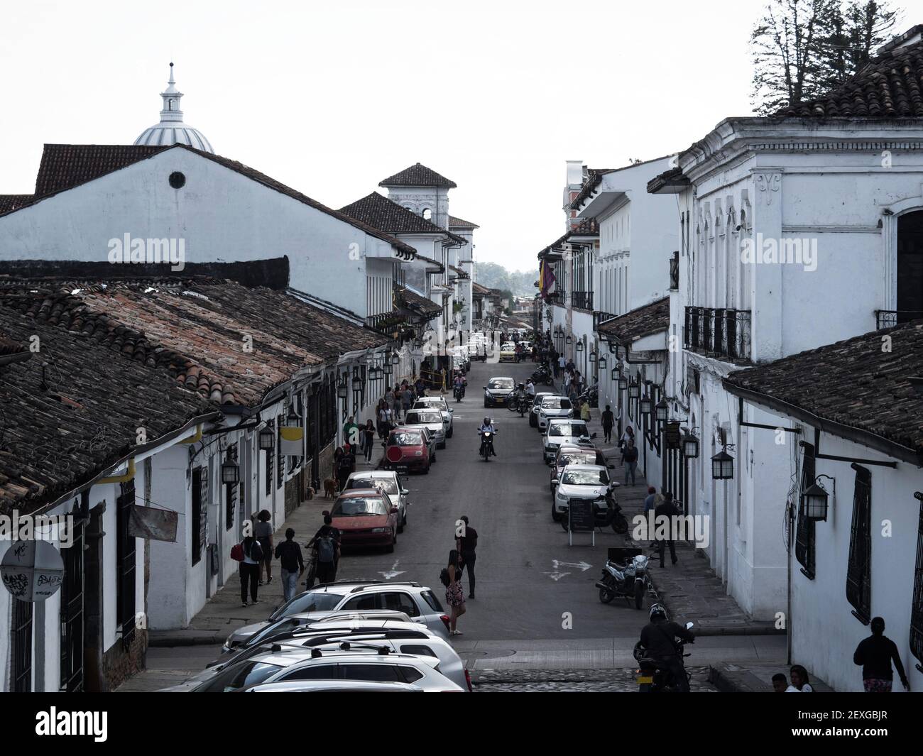 White walls exterior facade colonial historic old buildings ...