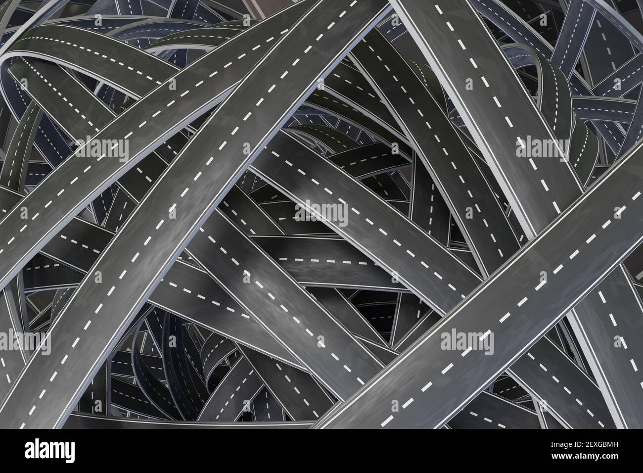 Chaotic roads hi-res stock photography and images - Alamy