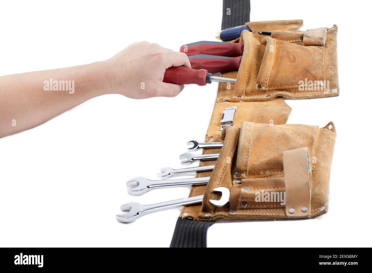 Wrench and screw driver Stock Photo - Alamy
