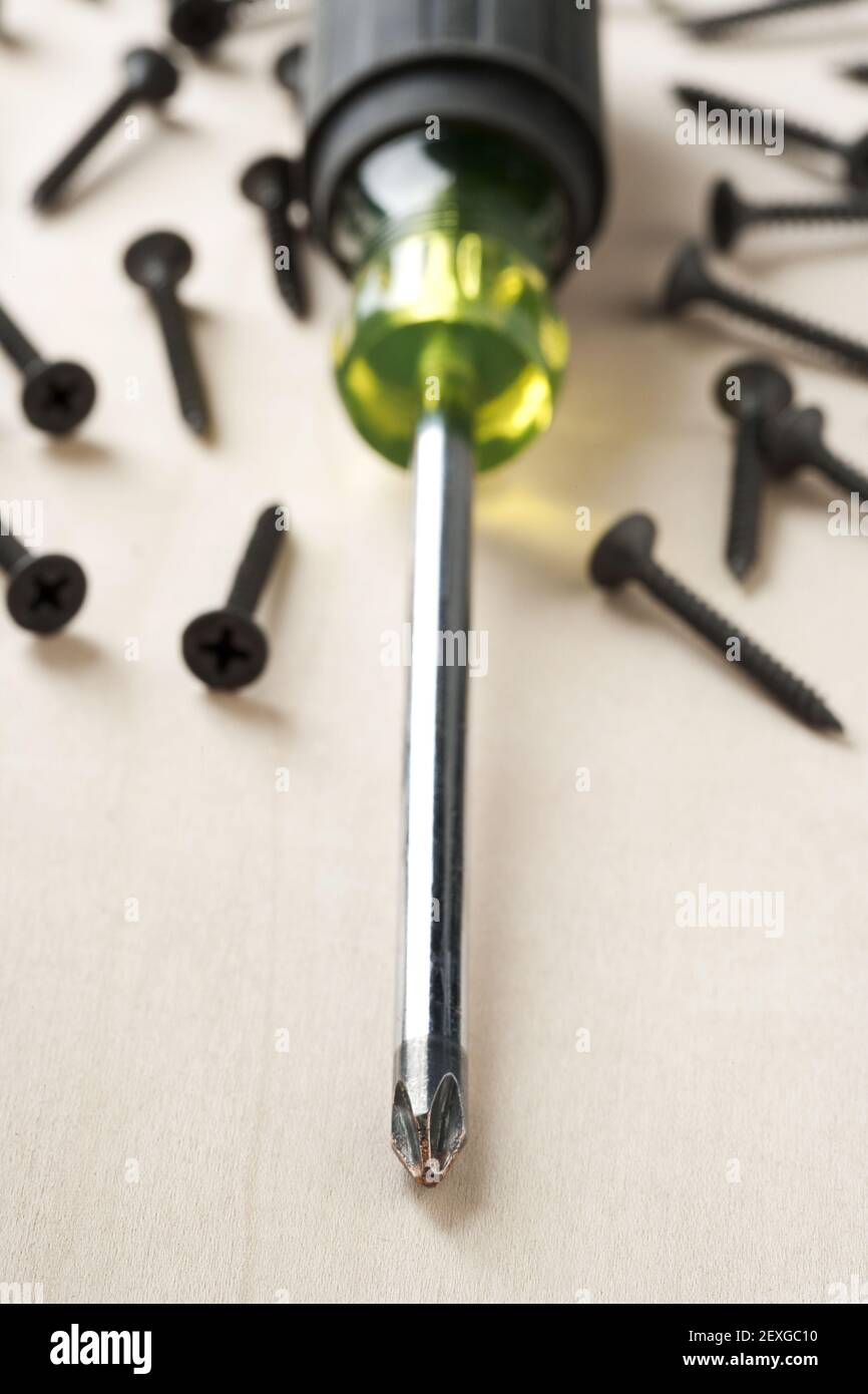 Screw driver and screw Stock Photo - Alamy
