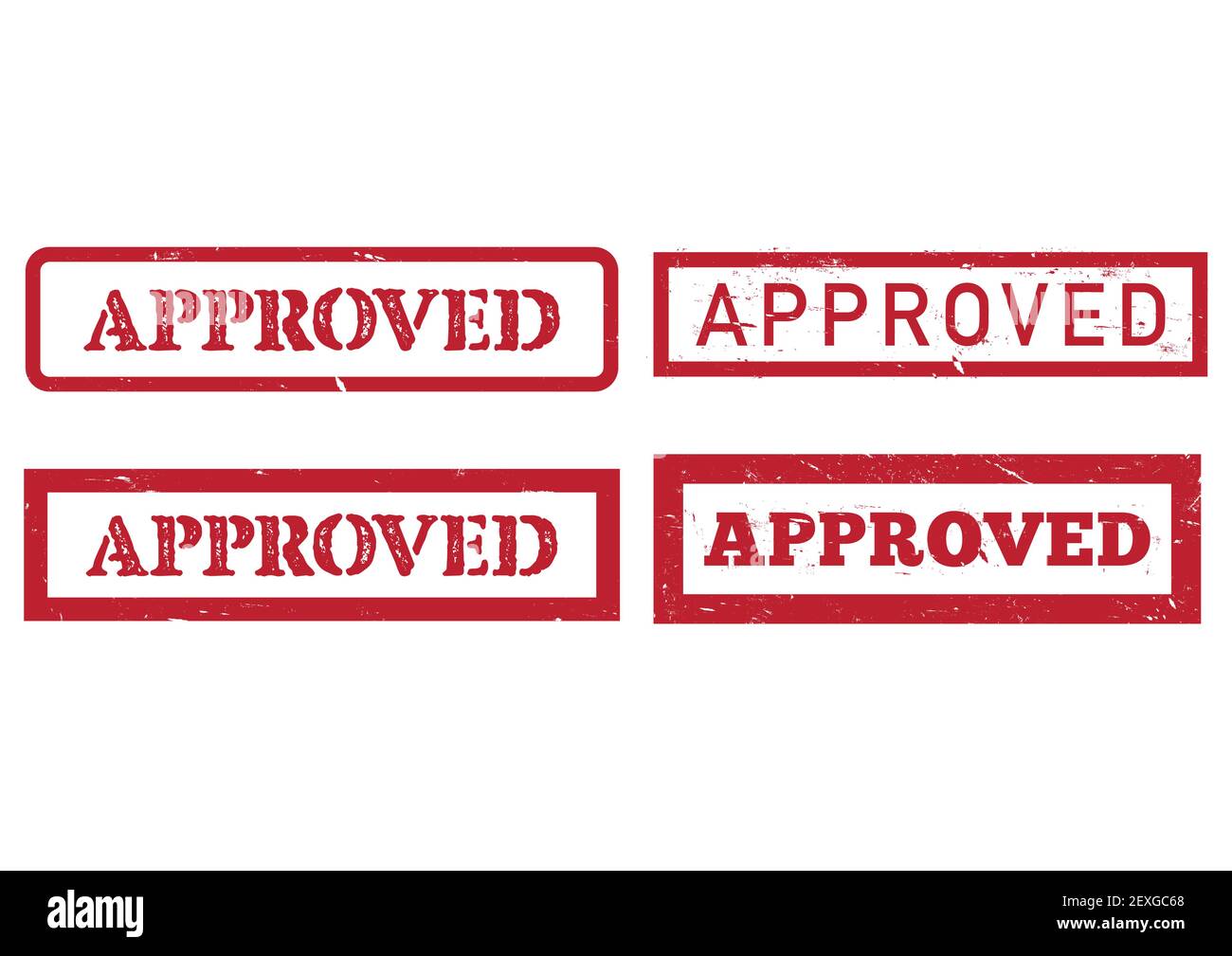 Approved red stamps vector illustration Stock Vector Image & Art - Alamy